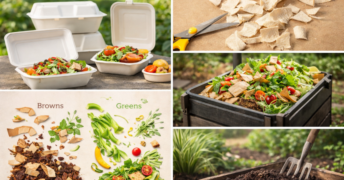 Unipak | How to Home Compost Sugarcane Packaging in New Zealand